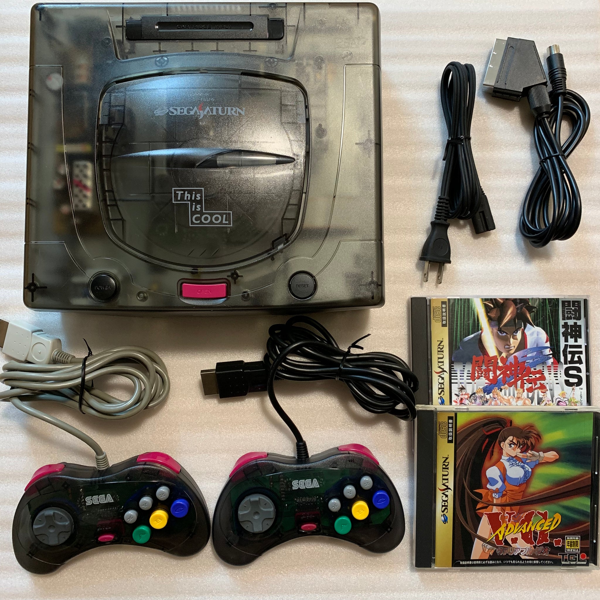Skeleton Sega Saturn set - Region Free with RGB cable - RetroAsia